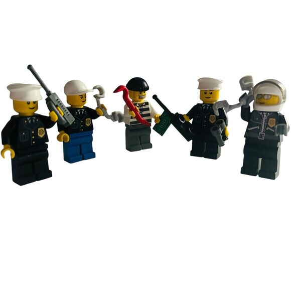 Lego | Toys | Lego City Police Jail Prisoner Minifigure Lot Of 5 ...